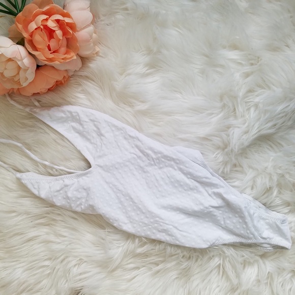 Zara | Swim | Nwt Zara White Dotted One Piece Bathing Suit | Poshmark